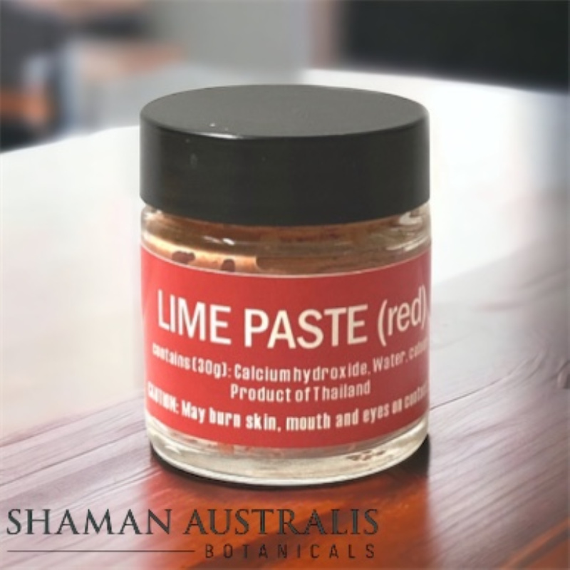 Lime Paste 'Red' (Calcium hydroxide) 30g | Shaman Australis Botanicals
